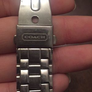 Coach | Jewelry | Pink And Sterling Silver Coach Watch | Poshmark